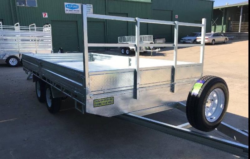 16 X 8 Ft Extra Heavy Duty Flat Deck Trailer Atm 3500kg, With Loading ...