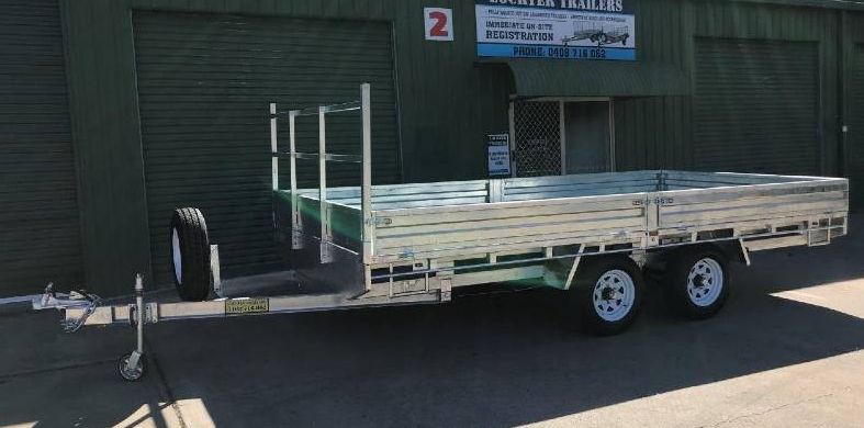 16 X 8 Ft Extra Heavy Duty Flat Deck Trailer Atm 3500kg, With Loading ...