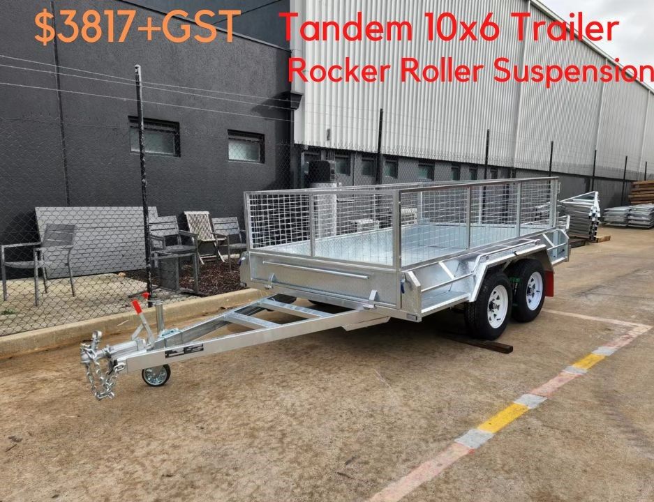 10x6 Tandem Trailer Rocker Roller Fully Galvanised & Welded Heavy Duty ...