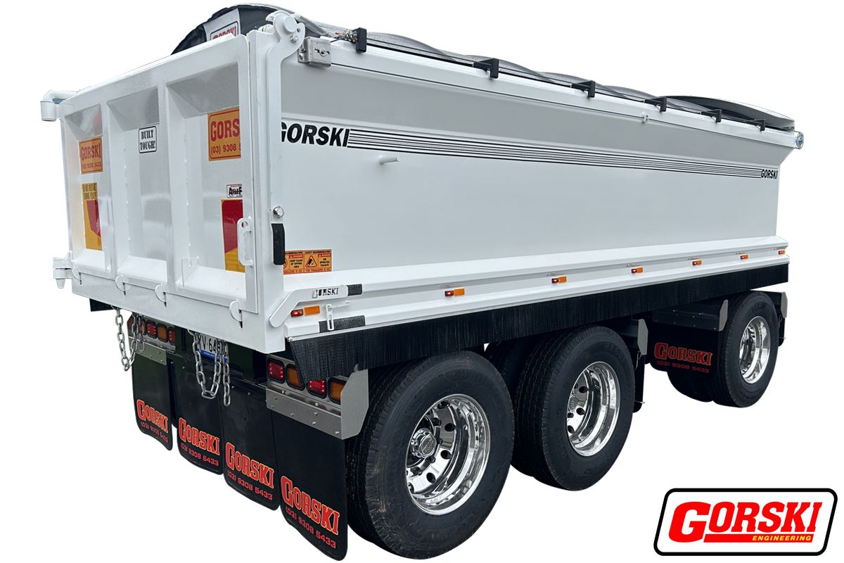 Gorski 3 Axle Dog Tipping Trailer 45t Spec Hardox New - Qt-dt3-45t For ...